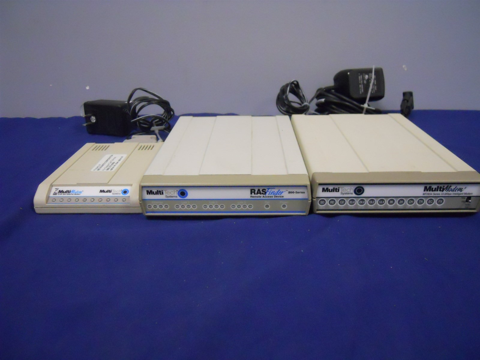 Lot of 3 Multitech Modems, Remote Access Device, 33.6Kbps RAD 200 ...
