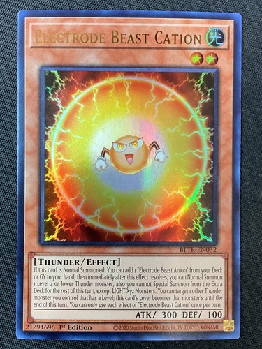 Yu-Gi-Oh TCG #BLTR-EN032 Electrode Beast Cation 1st Edition Ultra Rare ...