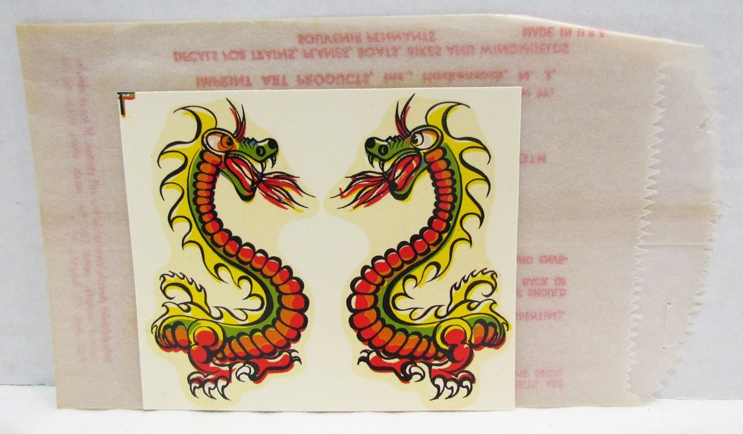 IMPKO 1960's DRAGON VINTAGE MONSTER HOT ROD WATER DECAL UNUSED IN ...
