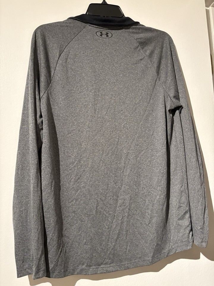 Under Armour Men's UA Knit Warm-Up 1/4 Zip - Gray Medium | eBay