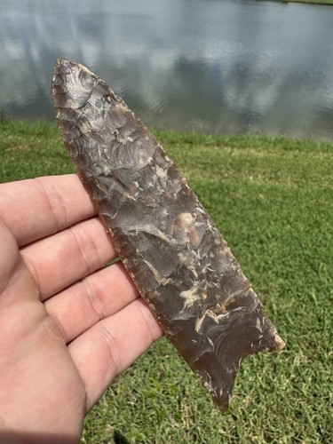 Native American Large Rare Root Beer Fluted Texas Paleo Clovis Point ...