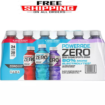 Powerade Zero Sports Drink Variety Pack (20 fl. oz., 24 pk.) | eBay