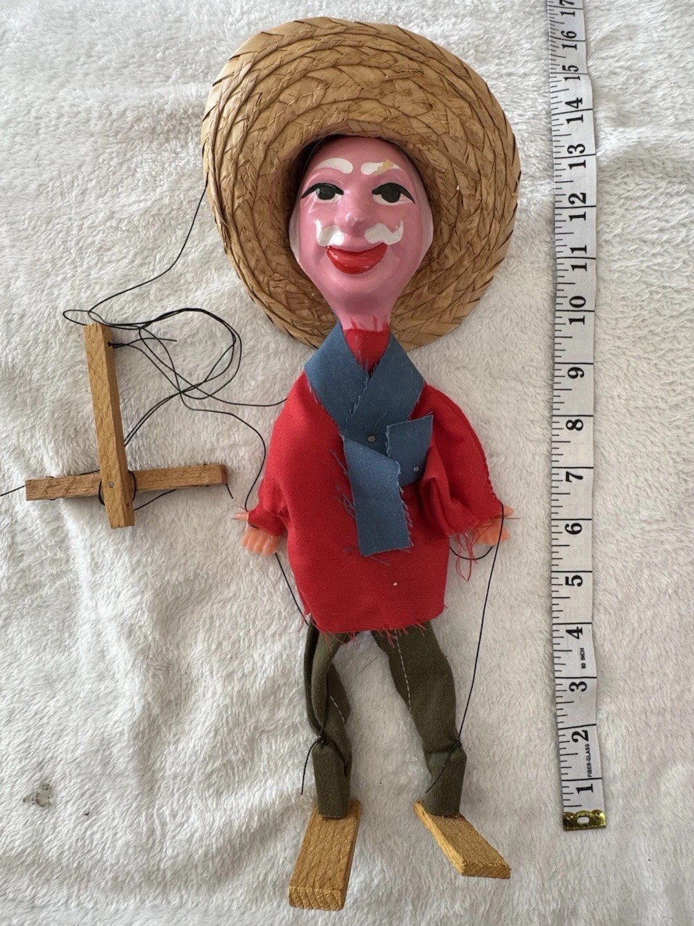 Vintage 15” Handmade String Puppet Show Marionette Mexican Gunslinger ...