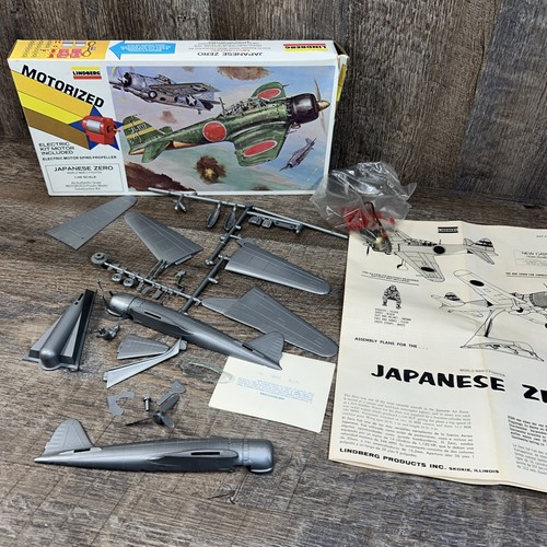 Lindberg 1/48 Scale Motorized WWII Japanese Zero Model Kit As Is! | eBay