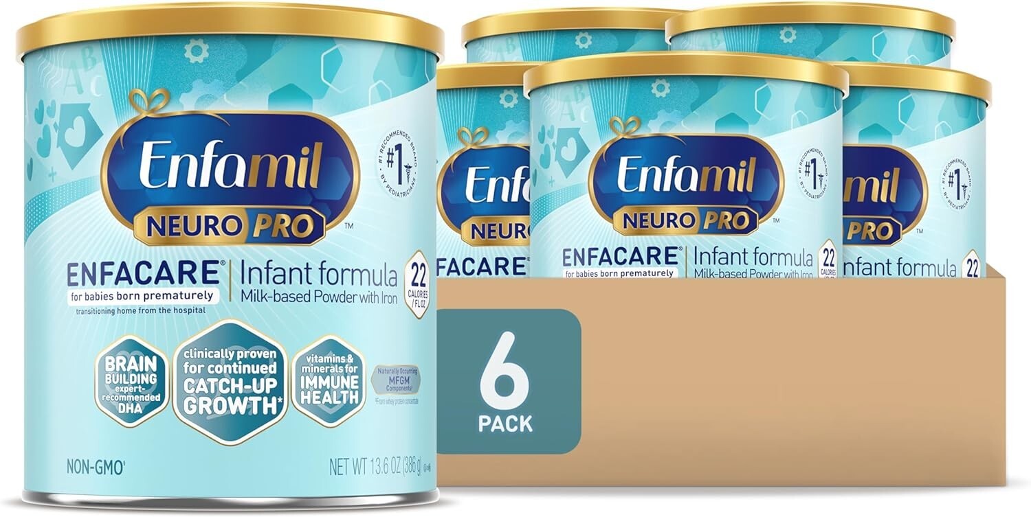 Enfamil NeuroPro EnfaCare Infant Formula (6 pack of 13.6oz Cans) "12/01 ...