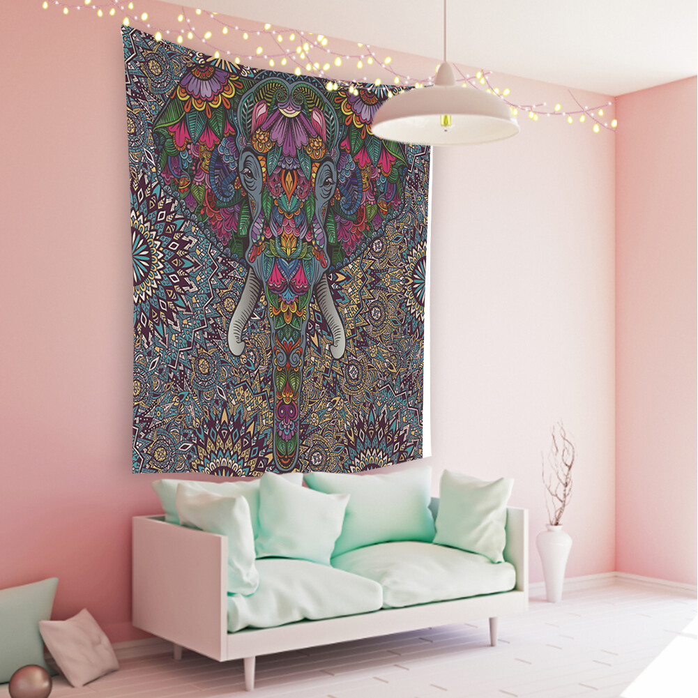 Elephant Tapestry Wall Hanging Rugs Decorative Carpet for Bedroom ...