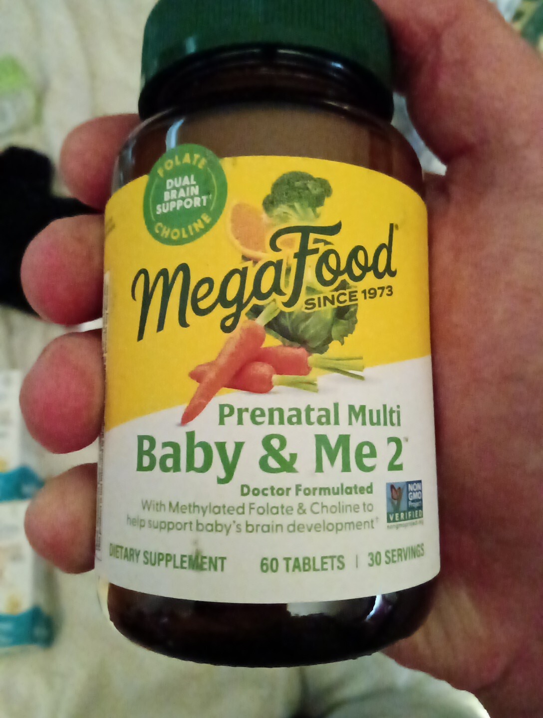 60 Tablets - MegaFood Baby & Me 2 Prenatal Multi Exp 2/2026 51494103142 ...