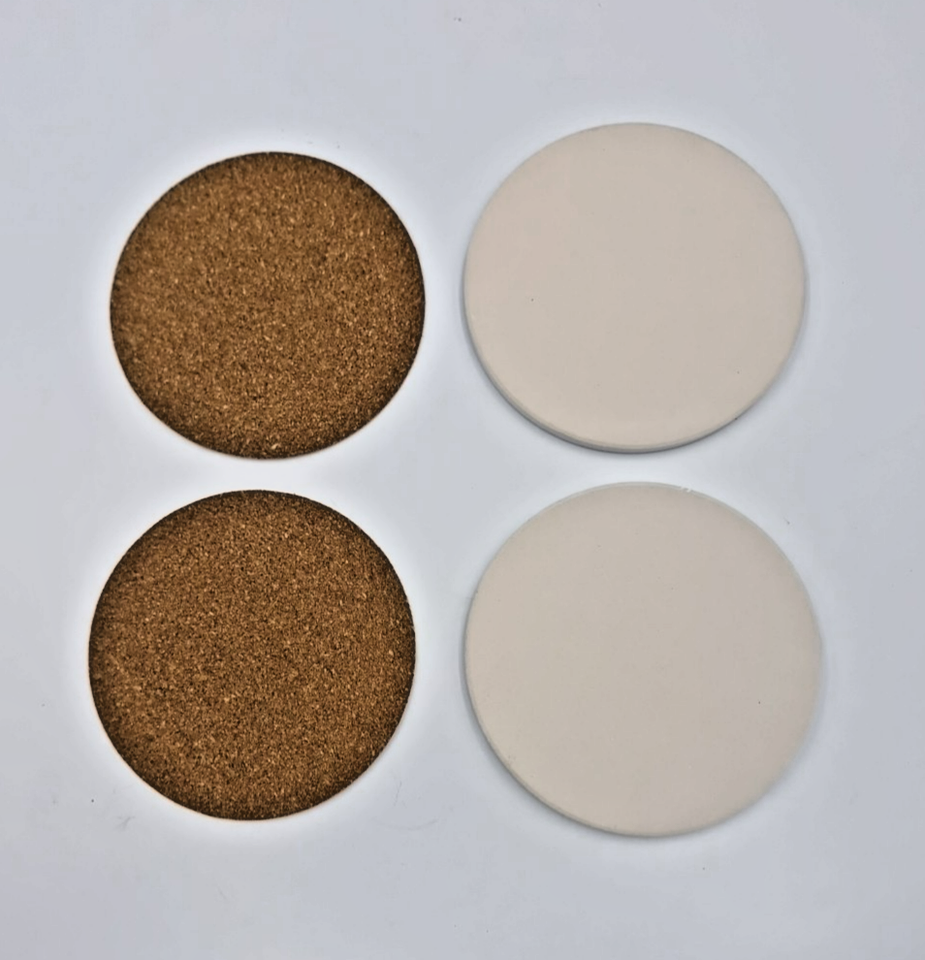 10 Round 105mm x 105mm Gloss White Ceramic Coasters for Sublimation ...