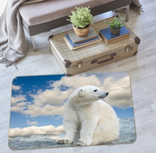 3D White Polar Bear G233 Animal Non Slip Rug Mat Elegant Photo Carpet ...