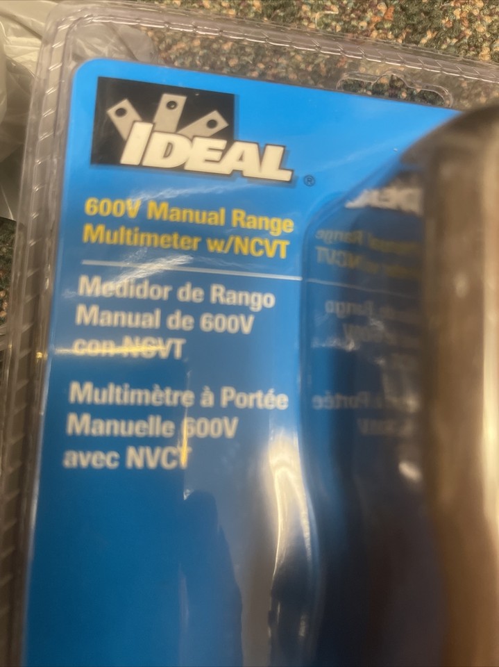 NEW Ideal 600V Manual Range Multimeter w/NCVT 61-327 4000 Count Display ...