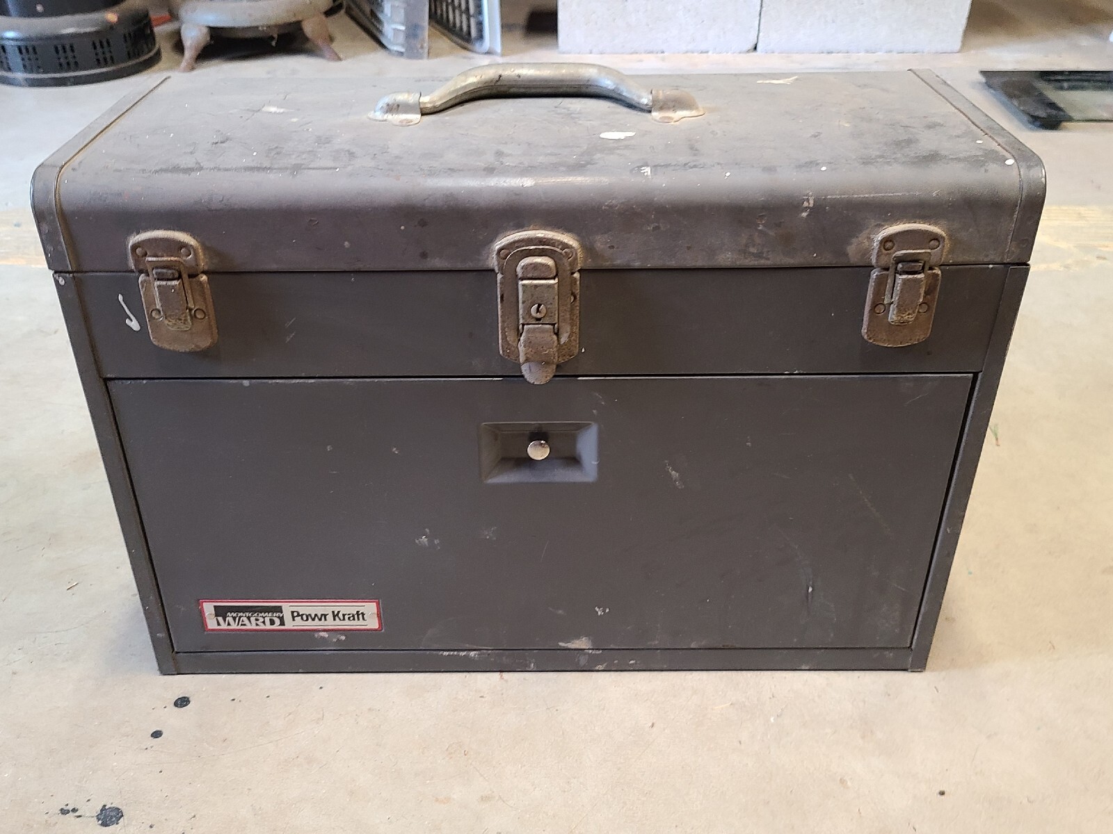 Vintage Tool Box POWR-KRAFT by Montgomery Ward 7 Drawer Tool Box | eBay