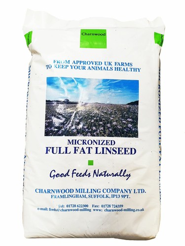 Charnwood Milling Micronised Full Fat Linseed Meal 20 Kg Enhanced Horse ...