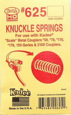 HO Scale Kadee #625 Knuckle Spring for Scale Head Couplers (12) pcs | eBay