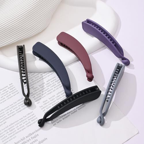 6 Pieces Large Banana Clips Hair Big Banana Hair Clips for Thick 6 Mix ...