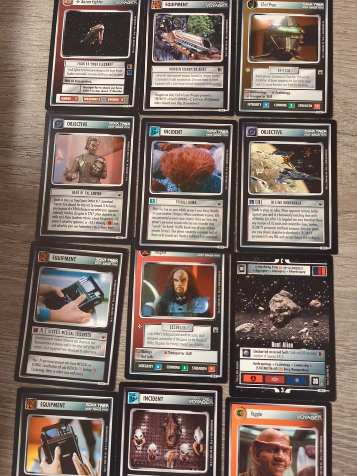 HUGE 18 Card Lot ALL Uncommons Star Trek CCG 1E Borg Set, Tribbles, TCG ...