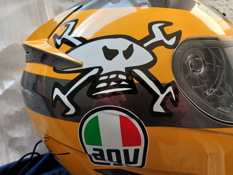 Guy Martin Signed AGV K3 replica Helmet BNIB with stickers | eBay UK