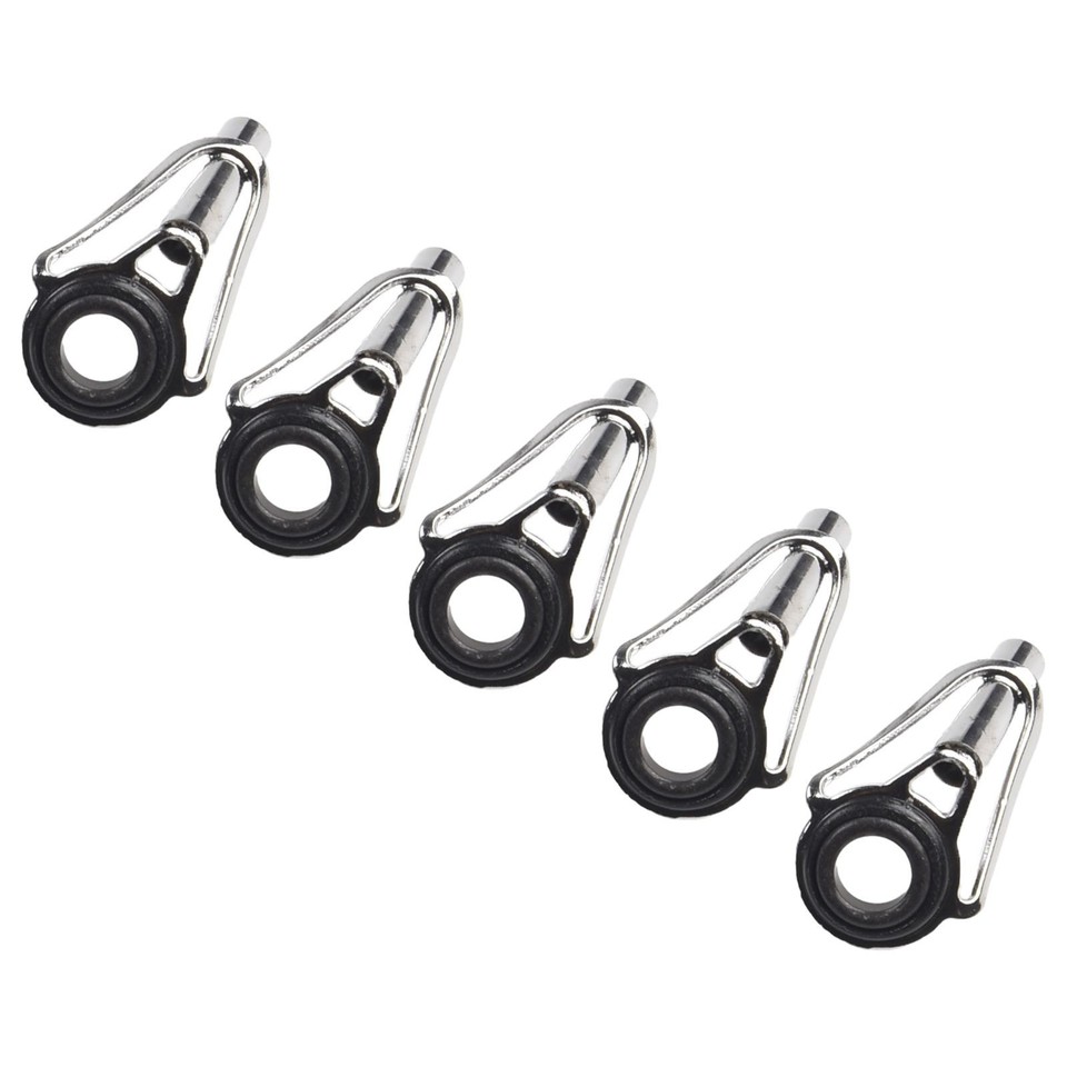 30 Pcs Iron 6 Kinds Of Diameter Fishing Rod Guides Tips Top Eye Rings ...