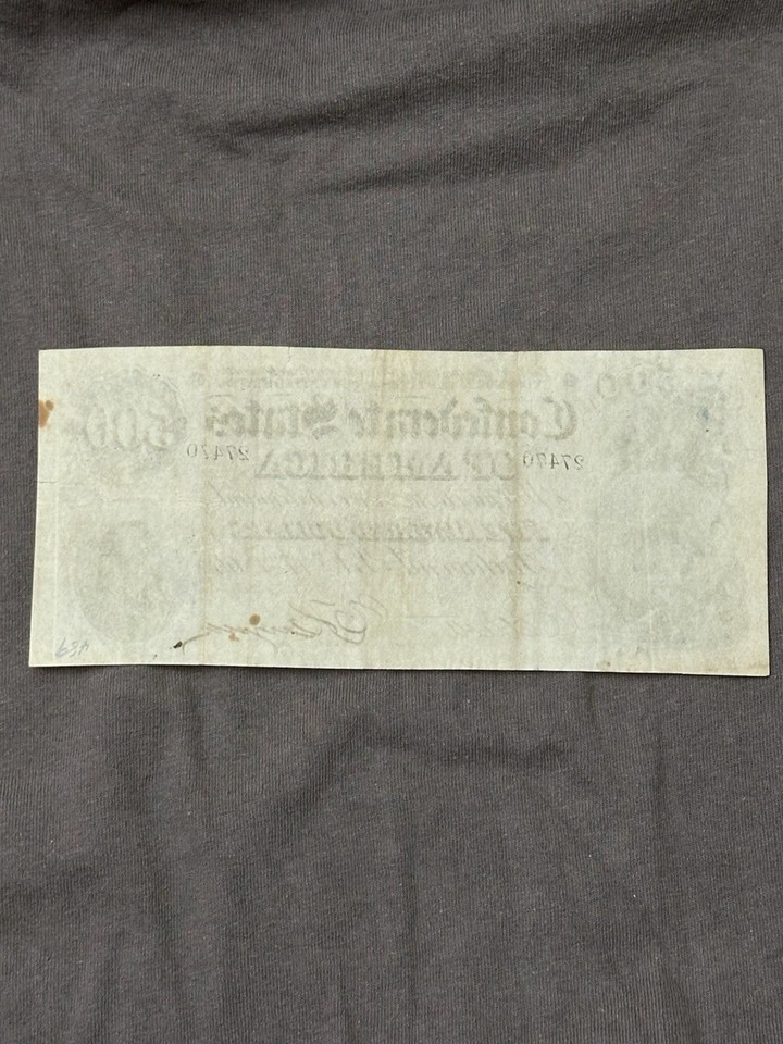 GORGEOUS 1864 Confederate $500 Dollar Note~Stonewall Jackson | eBay