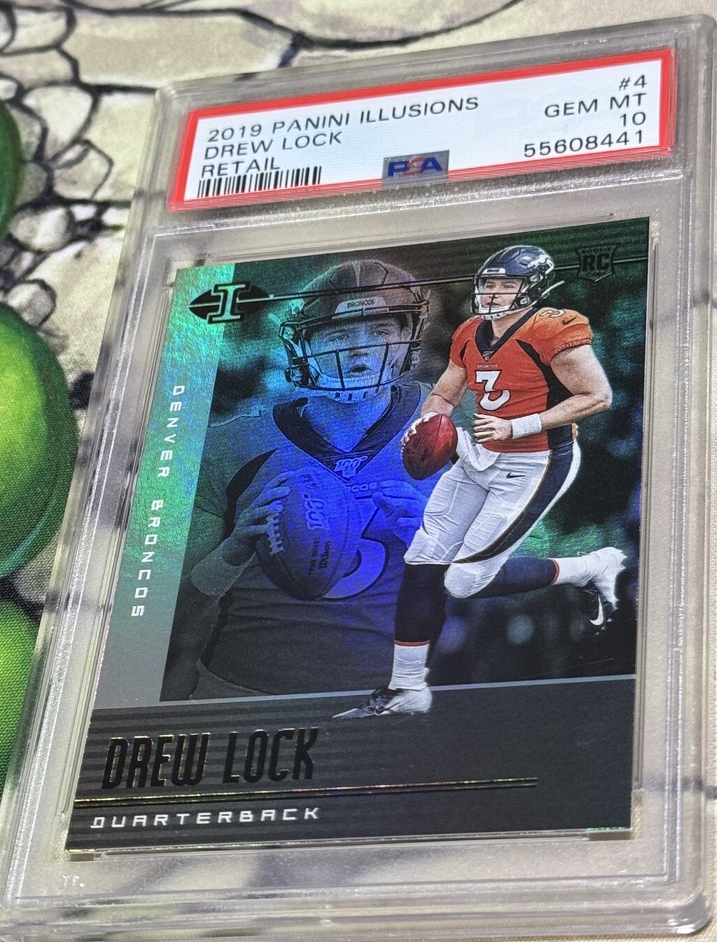 2019 Panini Illusions DREW LOCK Holo Silver Rookie #4 PSA 10 Gem Mint ...