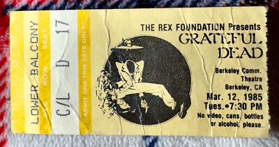 GRATEFUL DEAD - BERKELEY COMMUNITY THEATRE - CALIFORNIA - MARCH 12 ...