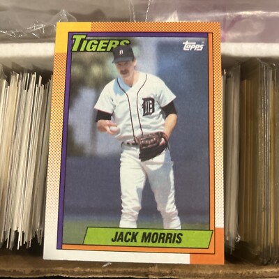 1990 Topps Jack Morris Baseball Card #555 Detroit Tigers Set Break NM ...