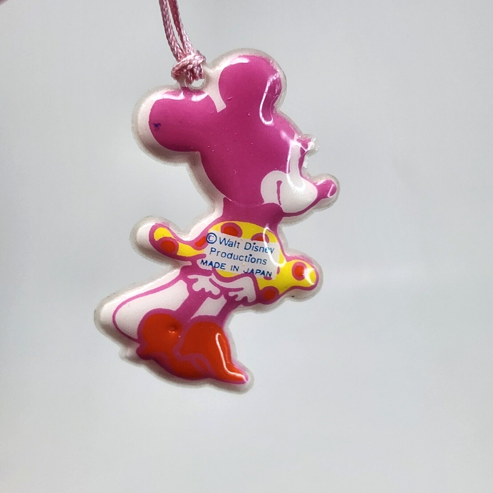 VINTAGE WALT DISNEY PINK MINNIE MOUSE PENCIL W/ PUFFY CHARM NEVER USED ...