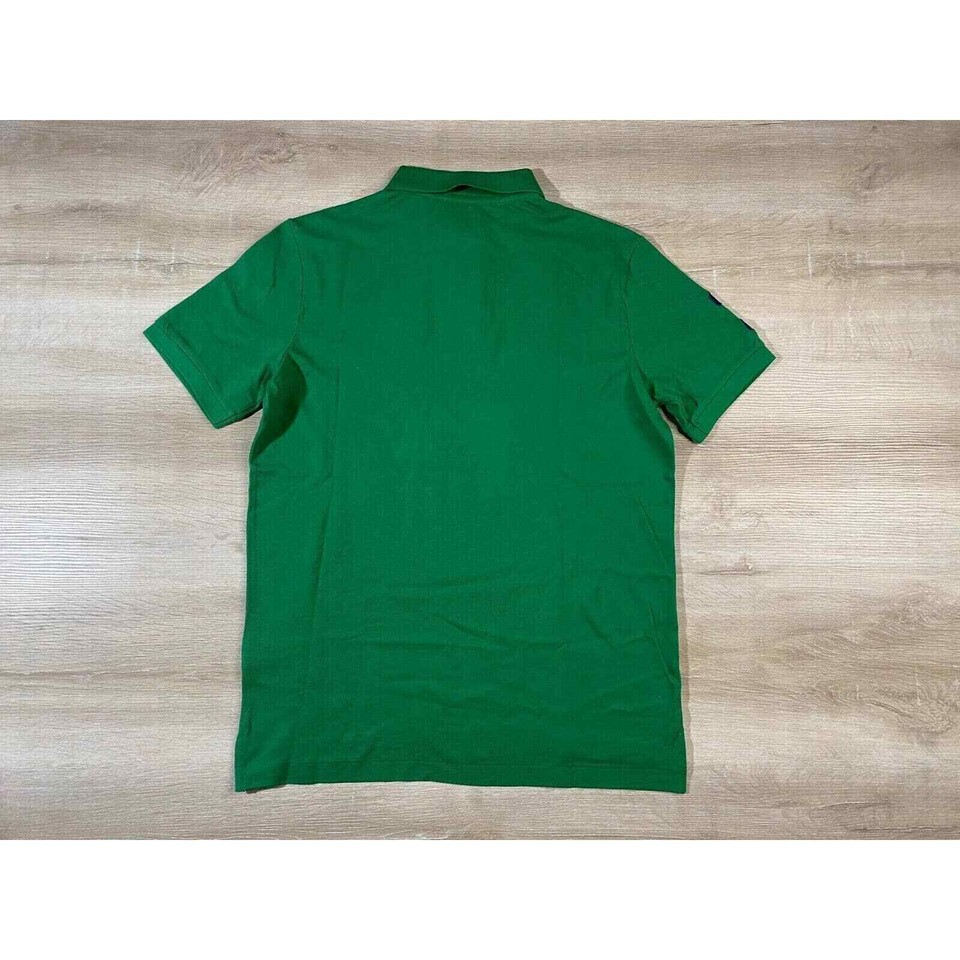 POLO RALPH LAUREN Mens Polo Shirt Green S Classic Fit Triple Pony ...