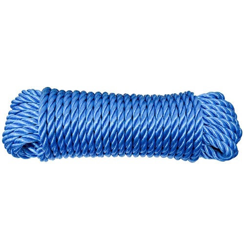 10M HANKS 10MM EVERLASTO BLUE POLYPROPYLENE POLY ROPE SYNTHETIC TIE ...