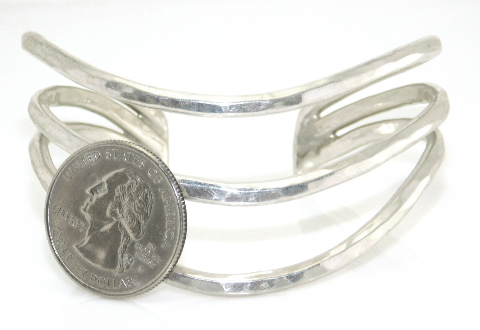 Artisan Dan Dye Hammered 925 Sterling Silver Triple S… - Gem