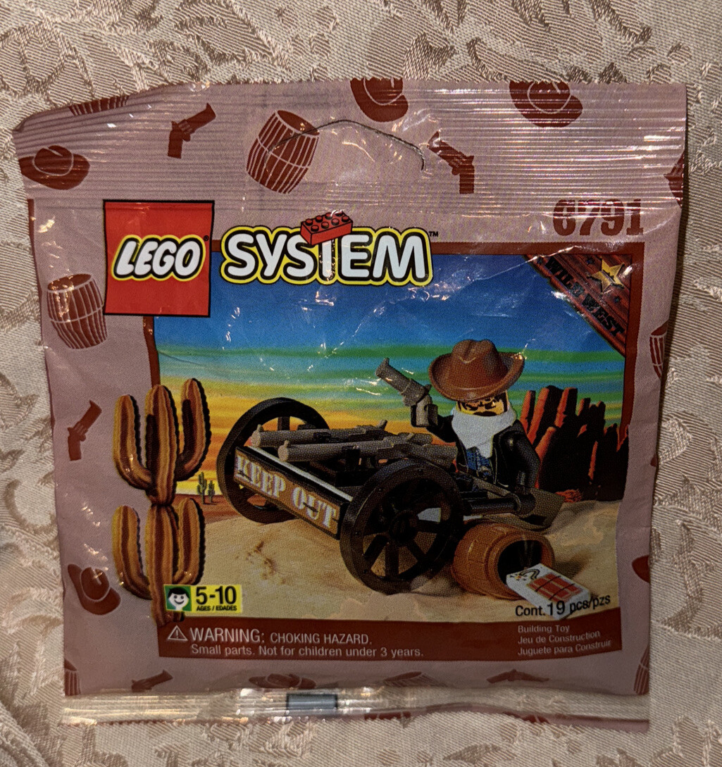 LEGO 6791 BANDITS WHEELGUN POLYBAG WILD WEST COWBOY 19 PCS NEW 1997 ...