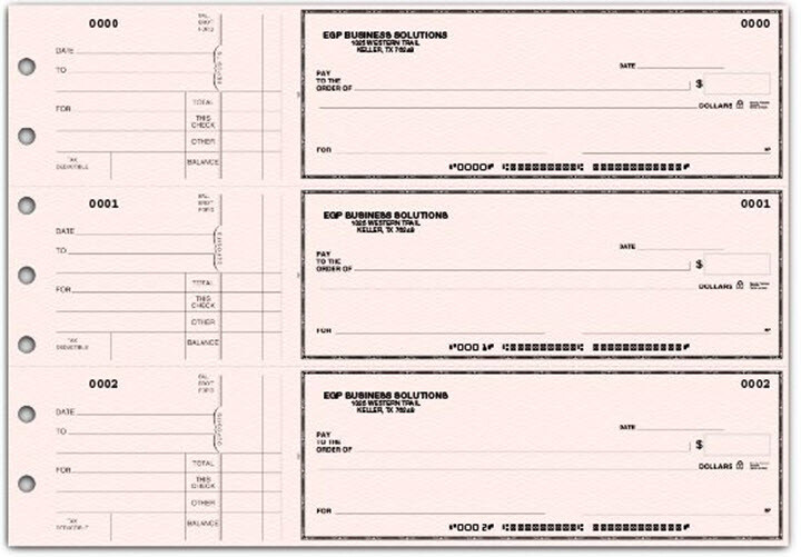 Manual Business Checks with Side Stub Logo Included Color Choice- 250 ...