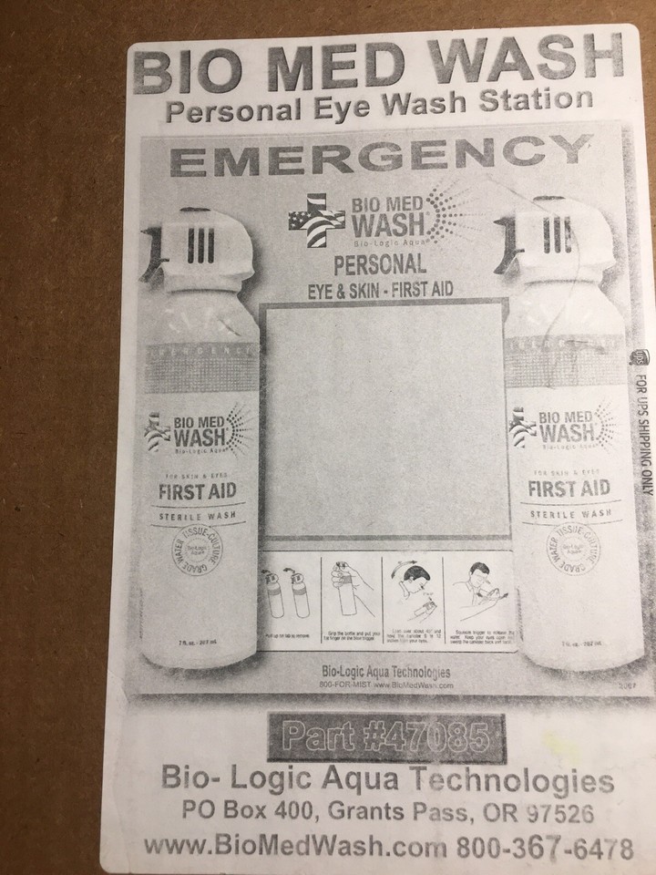 BIO MED WASH PERSONAL EYE WASH STATION 47085 | eBay