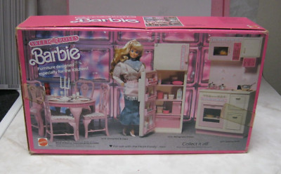 Vintage Mattel Barbie Sweet Roses Partial Dining Room Set in VG Box | eBay