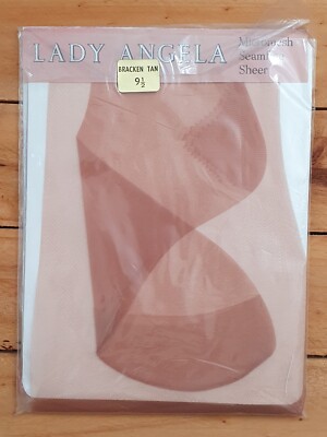 Vintage Lady Angela Seamless Micromesh Sheer Nylon Stockings - 9.5 ...