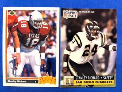 NFL - Stanley Richard 1991 Upper Deck Star Rookie & 1991 Pro Set Draft ...