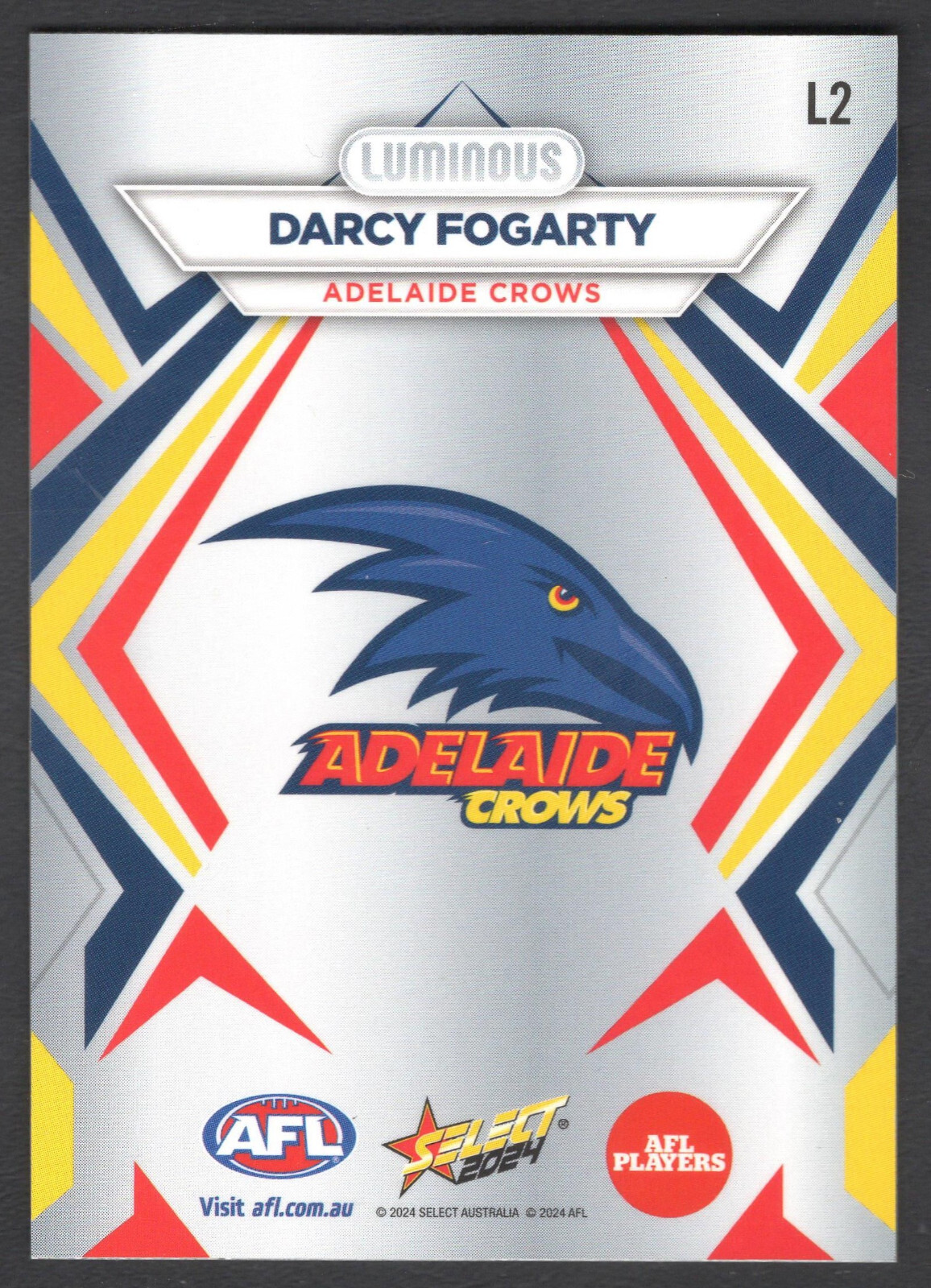 2024 AFL SELECT FOOTY STARS [LUMINOUS CARD] - L2 Darcy FOGARTY ...
