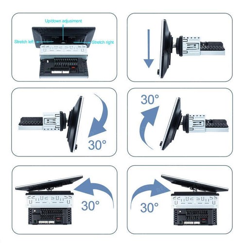 Rotatable 10.1" 1Din Android 12 Carplay Car GPS Navigator FM RDS Stereo ...