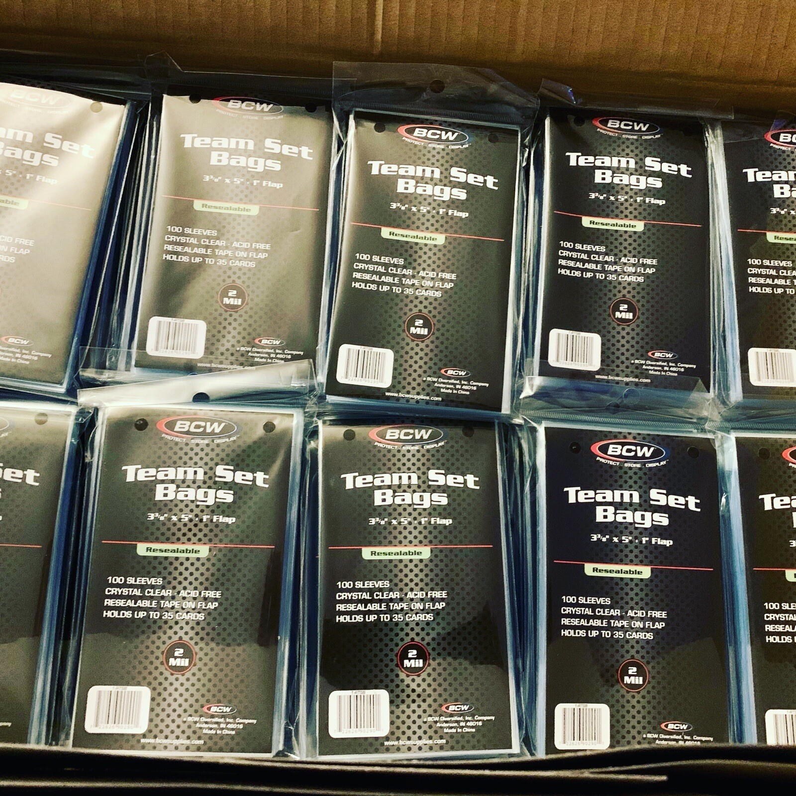 BCW Resealable Team Set Bags 1 Pack of 100 Sleeves 722626902901 | eBay