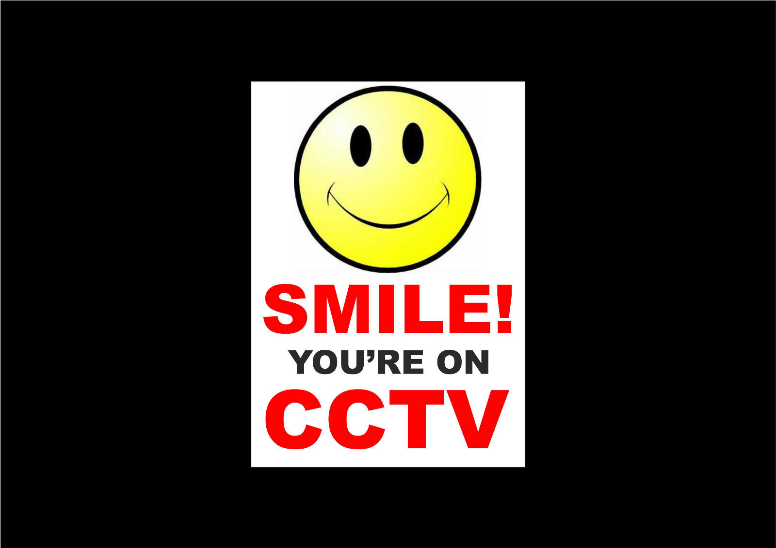 SMILE! YOU'RE ON CCTV sign or sticker A6 security camera closed circuit ...