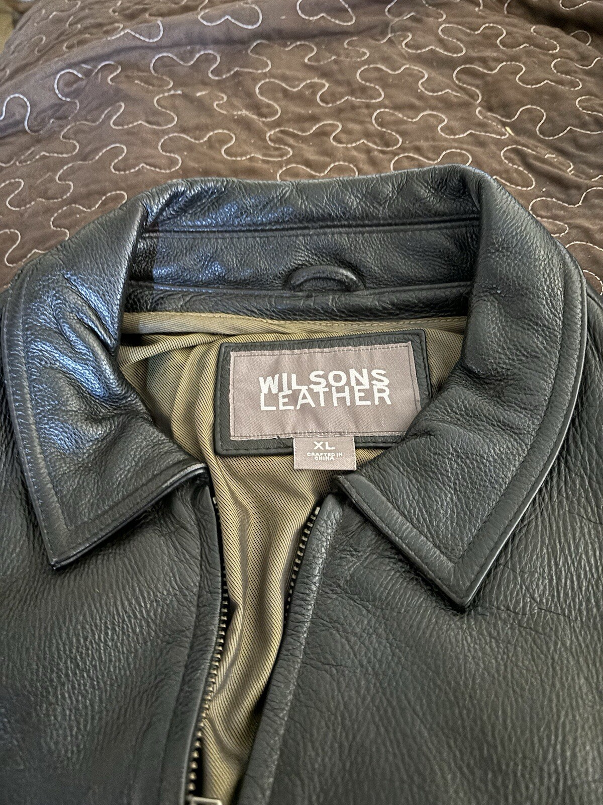 Wilsons Leather Men's Genuine Leather Full Zip Black … - Gem