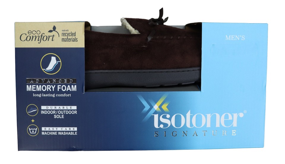 Isotoner Signature Memory Foam Indoor/Outdoor Men's Slippers NIB Pick ...