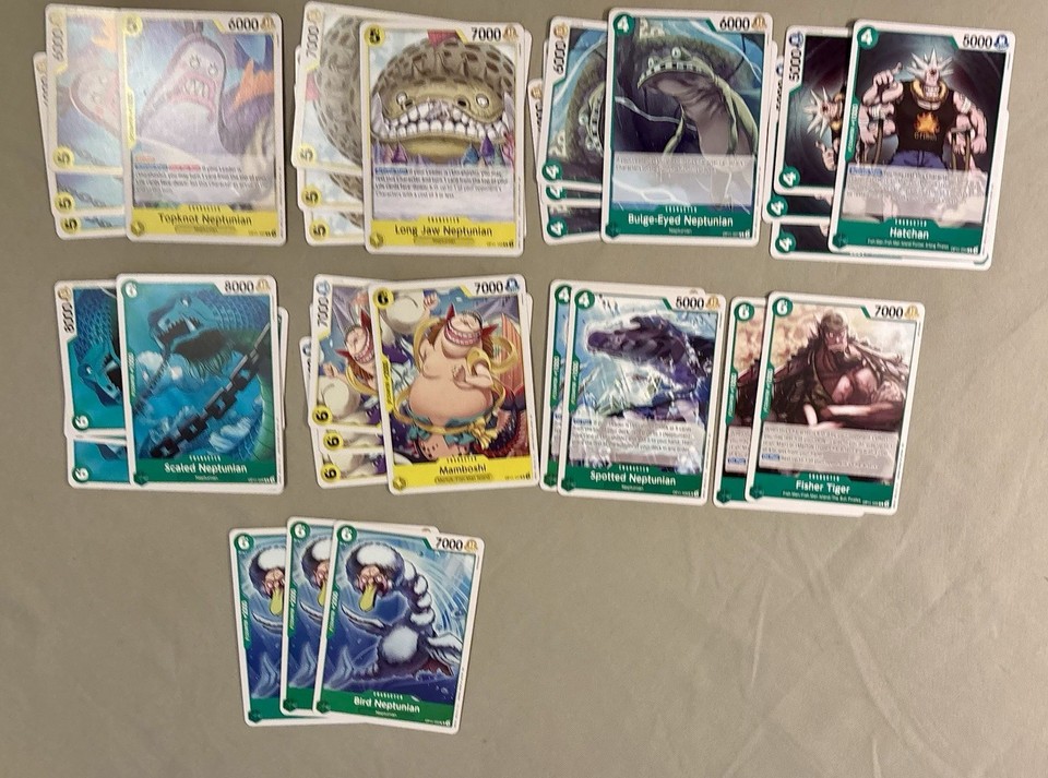One Piece CCG Full Deck Shirahoshi Fishman Island Green Yellow | eBay