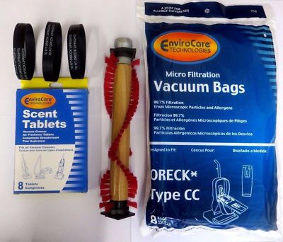 Oreck Vacuum Cleaner Bags To Fit CC, (8 Bags & 1 Brush & 3 Belts & 8 ...