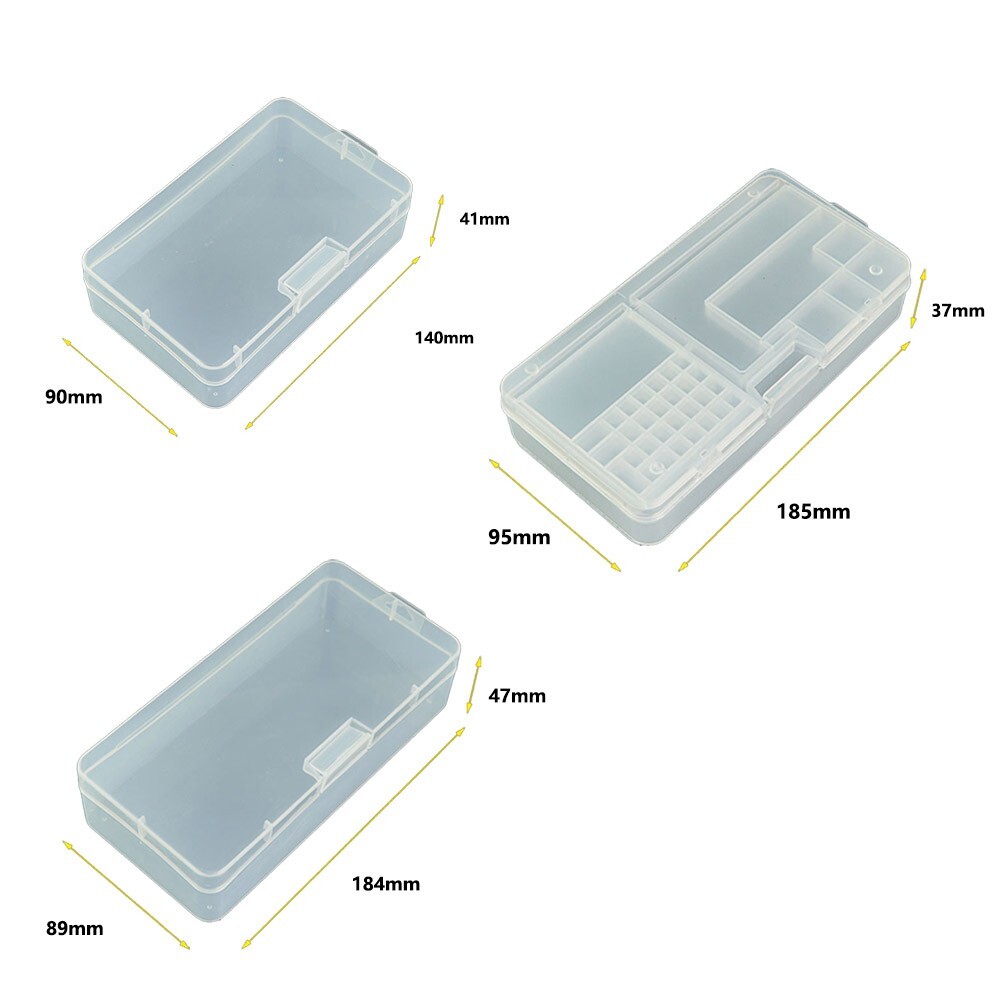 Tool Storage Box 14.2x9x4.1cm 18.4x8.9x4.7cm 18.5x9.5x3.7cm PVC ...