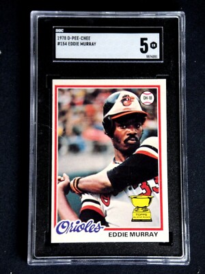 EDDIE MURRAY 1978 O-PEE-CHEE BASEBALL ROOKIE CARD #154 SGC 5 EXCELLENT ...