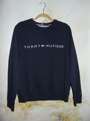 Tommy Hilfiger Blue Spell Out Americana Sweatshirt Unisex Fleece Top ...