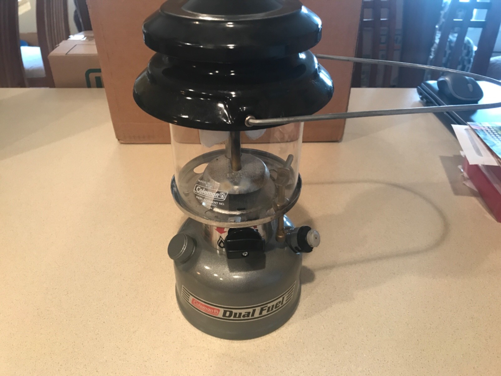 Coleman Dual Fuel Double Mantle 290-411T Lantern - Dated 08/02 W/ Carry ...
