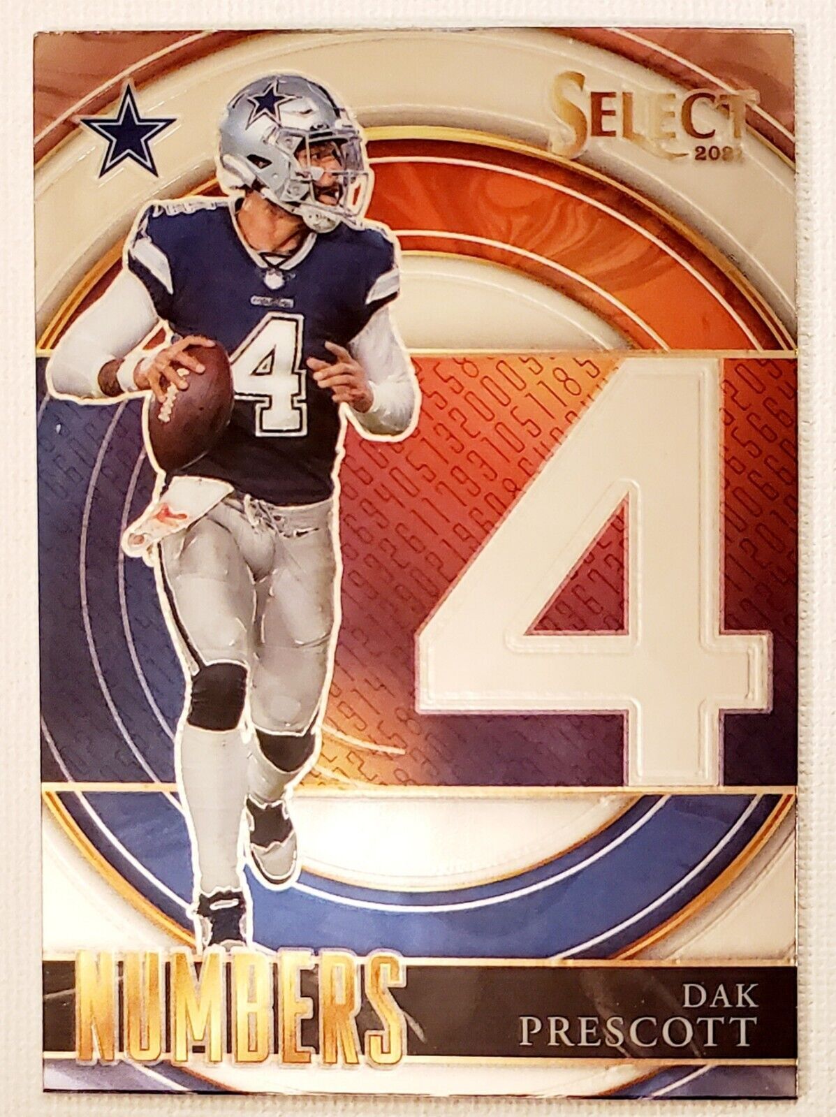 2021 Panini Select #SN-3 Dak Prescott Numbers Dallas Cowboys | eBay