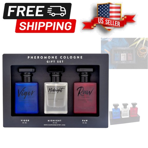 Luxurious 3-Pack Alcohol-Free Men's Cologne Set - Irresistible Bergamot ...