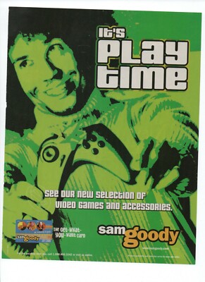 Vintage Sam Goody Cd Music & Video Game Store 2001 Print Ad It's Play ...